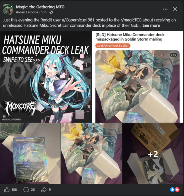 Possible Hatsune Miku Commander Deck Leak Has MTG Players Losing Their ...